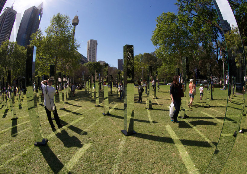field is an immersive mirrored maze in sydney's hyde park
