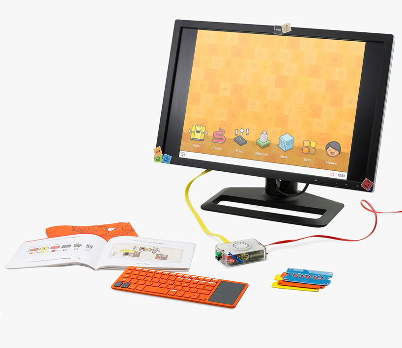 kano DIY computer kit by MAP project office uses raspberry pi