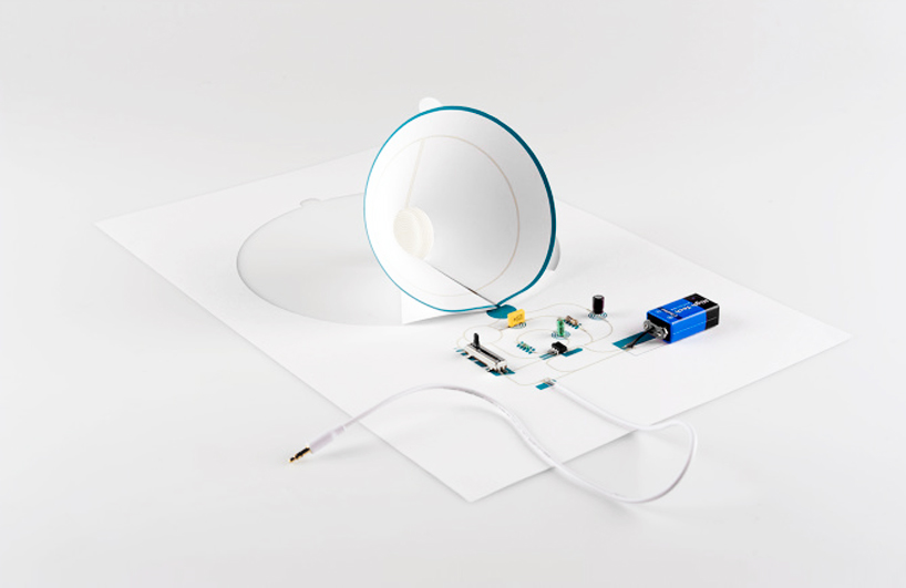 conductive electronic paper speakers by coralie gourguechon