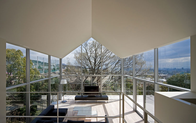 house with oak tree by maniera architects and associates