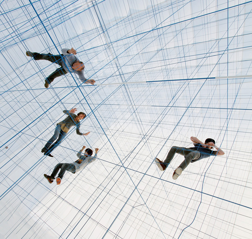 numen/for use installs inhabitable string sculpture inside inflatable ...