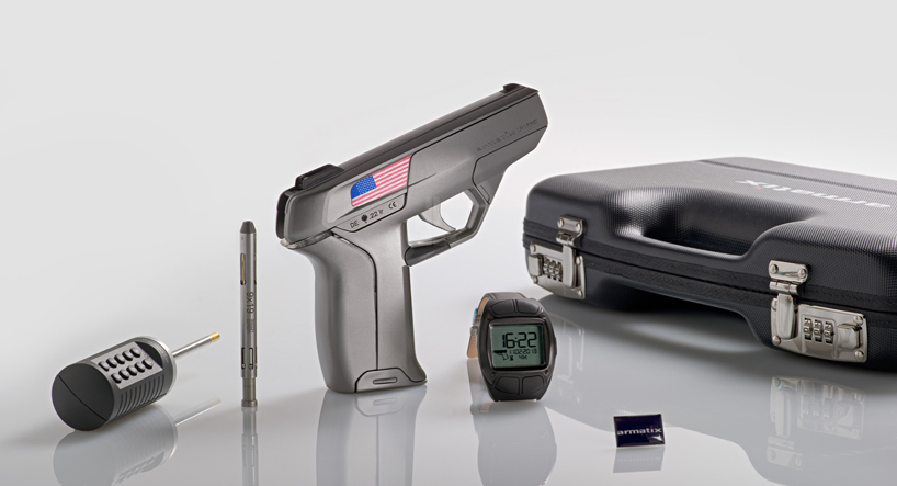 smartwatch-controlled .22 LR caliber pistol system by armatix