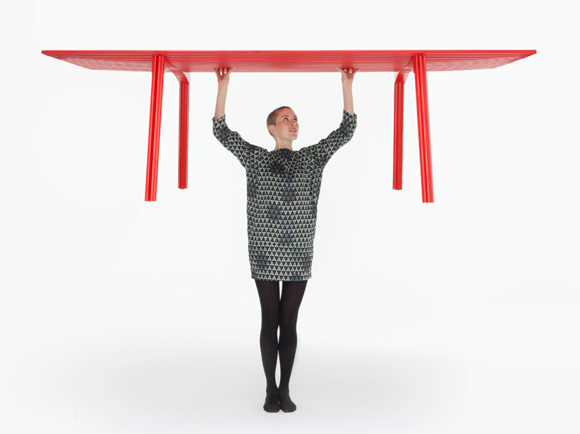 benjamin hubert designs lighter version of his featherweight ripple table