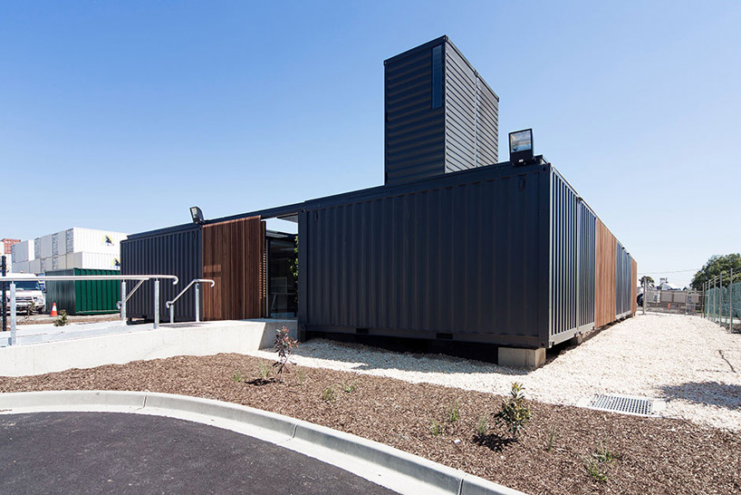 connected shipping containers form royal wolf HQ by room 11