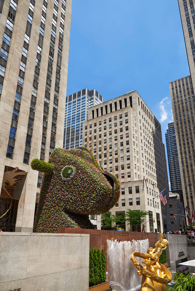 jeff koons plants split-rocker in rockefeller center