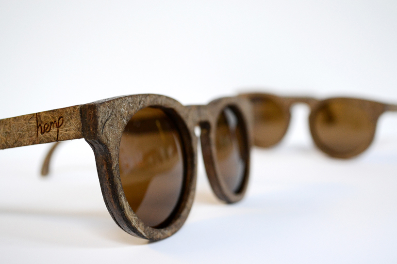 sunglasses made from hemp and flax fibre composite by sam whitten