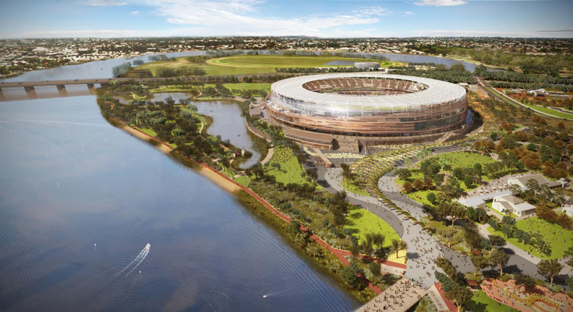 winning design for new perth stadium wraps facade in bronze