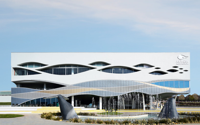 bahadir kul architects sculpts undulating antalya aquarium in turkey