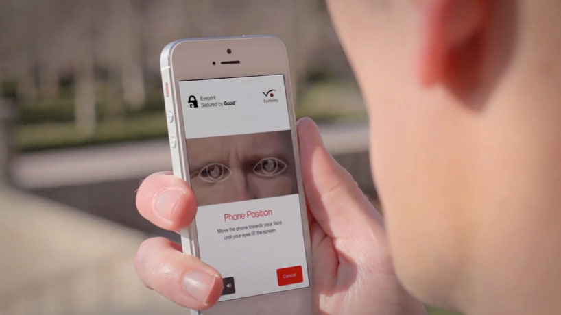 the eyeverify eyeprint ID scanner protects users' mobile data