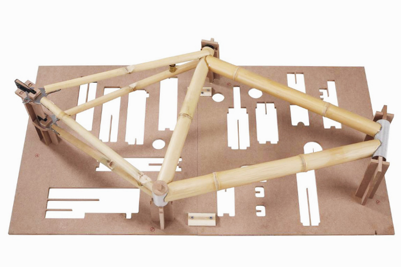 bamboobee lets you cruise around on your own self-made bicycle