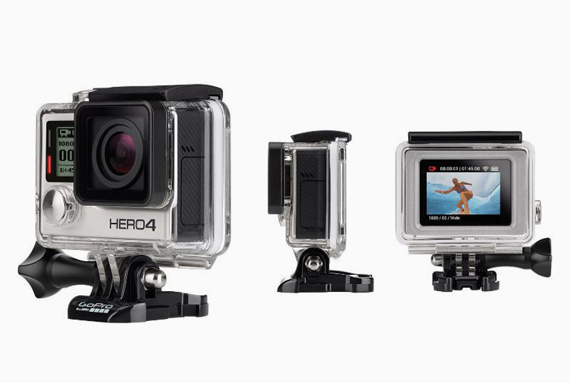 internet-enabled GoPro HERO4 action sports camera shoots video in 4K