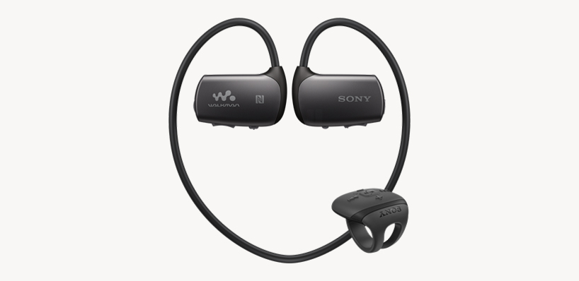 sony waterproof walkman headphones adds remote ring to control music