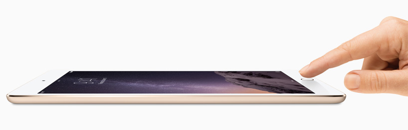 thinner apple iPad air 2 and iPad mini 3 features touch ID fingerprint ...
