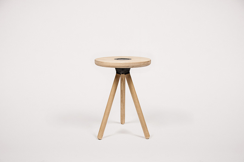 hans van sinderen observes seamless connections to construct screw stool