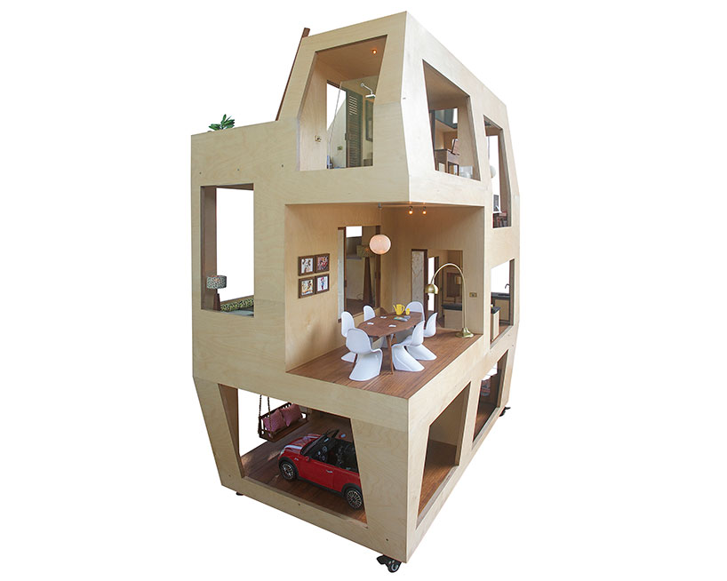 architecture brio scales down the spiral doll house at 1:6