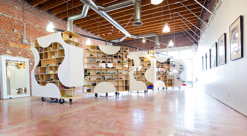 brooklyn-based UP studio constructs adaptable sneaker boutique in LA