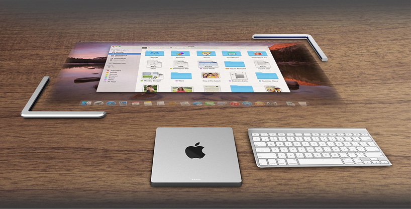 apple lightmac concept fuses desktop power with projected touch screen