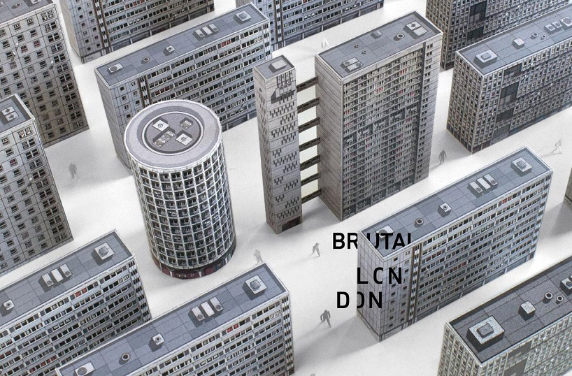 brutal london turns the city's architecture into paper cut-out models
