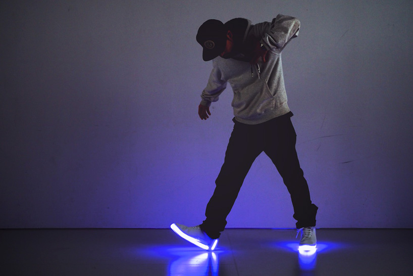 orphe smart-sneakers offer light painted patterns with your feet