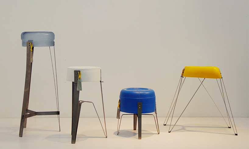 tachtit stools showcase the unseen details of abandoned containers