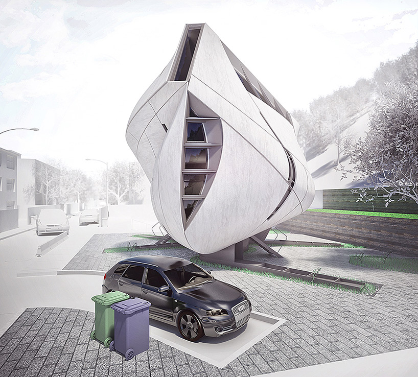 preliminary research office creates sculptural dalian house concept