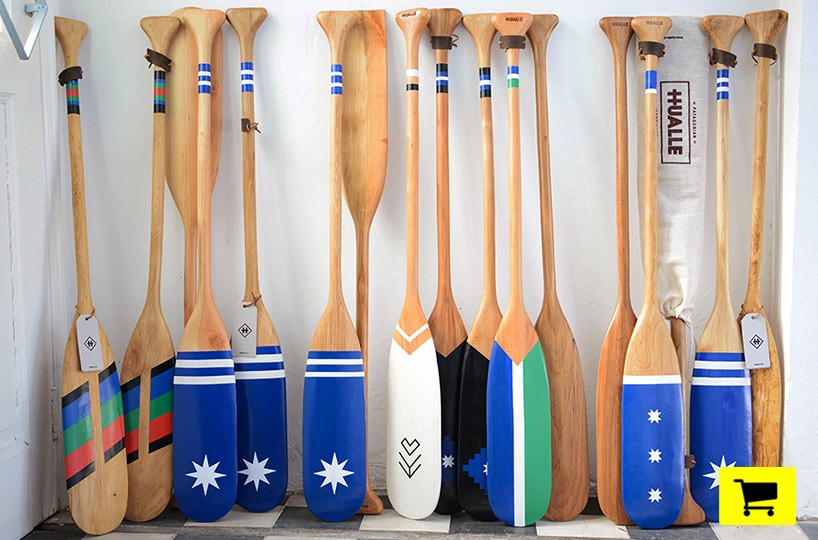 hualle's wooden paddles incorporate maphuches's imagery