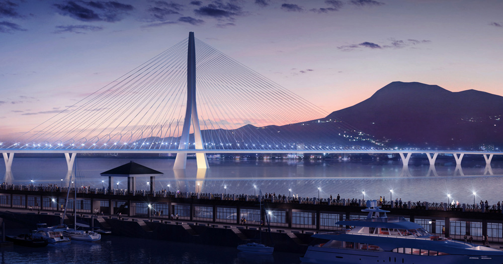 zaha hadid-designed bridge begins construction in taiwan