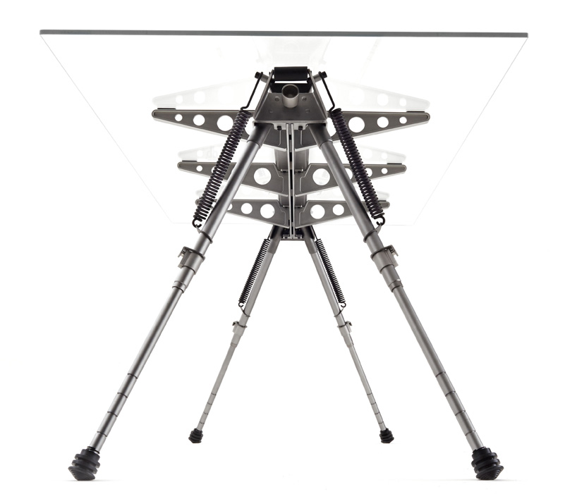 dai sugasawa references military equipment in his bipod table design