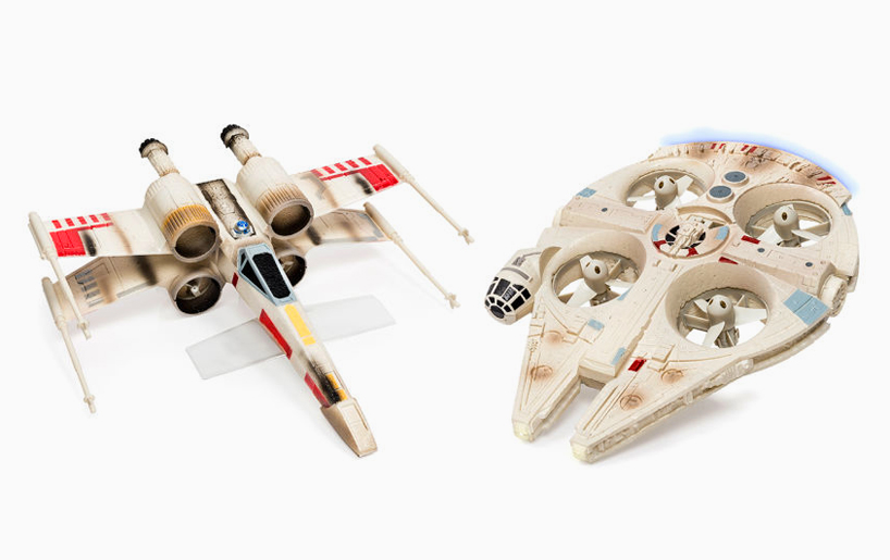 star wars reveals millennium falcon and x-wing starfighter drones