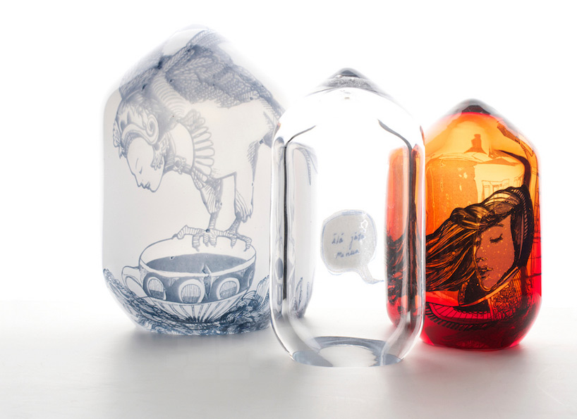 tulintu crafts glass sculptures depicting a finnish folk story