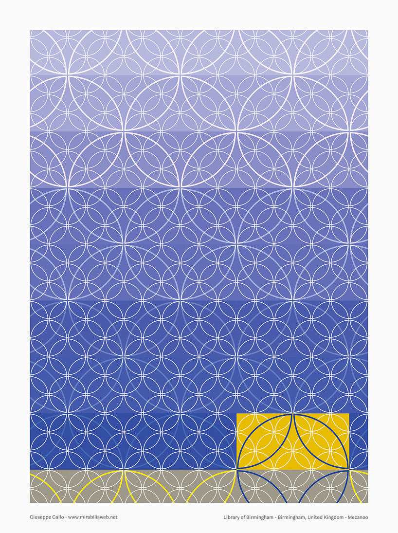 giuseppe gallo abstracts mecanoo's architecture for pattern poster series