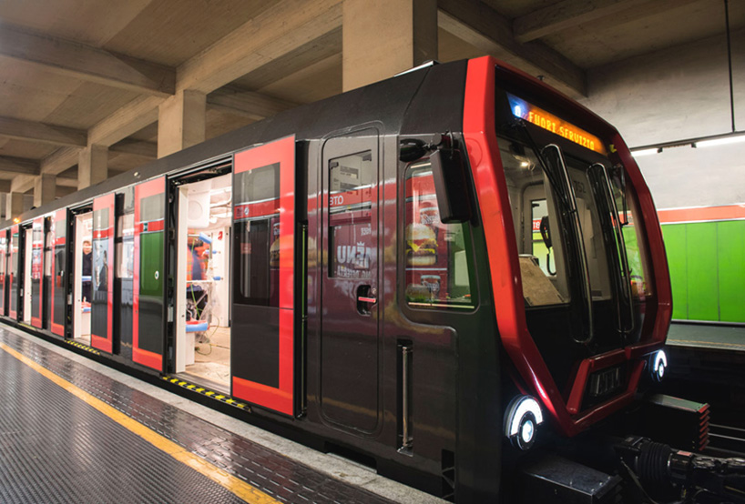 (a+b) design updates metro cars for ATM in milano