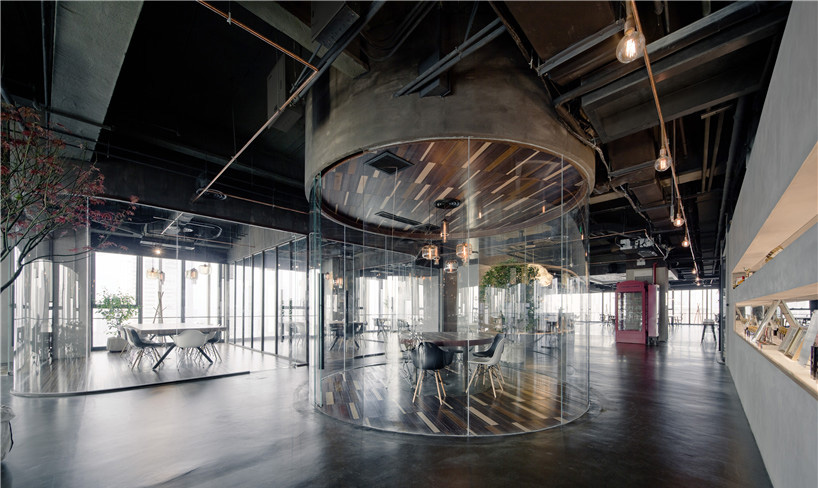 lllab creates transparent interior for leo office in shanghai