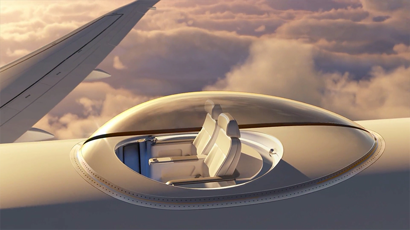skydeck concept for flights immerses passengers with 360-degree views