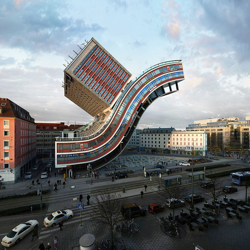 víctor enrich twists and bends buildings into contorted city landscapes