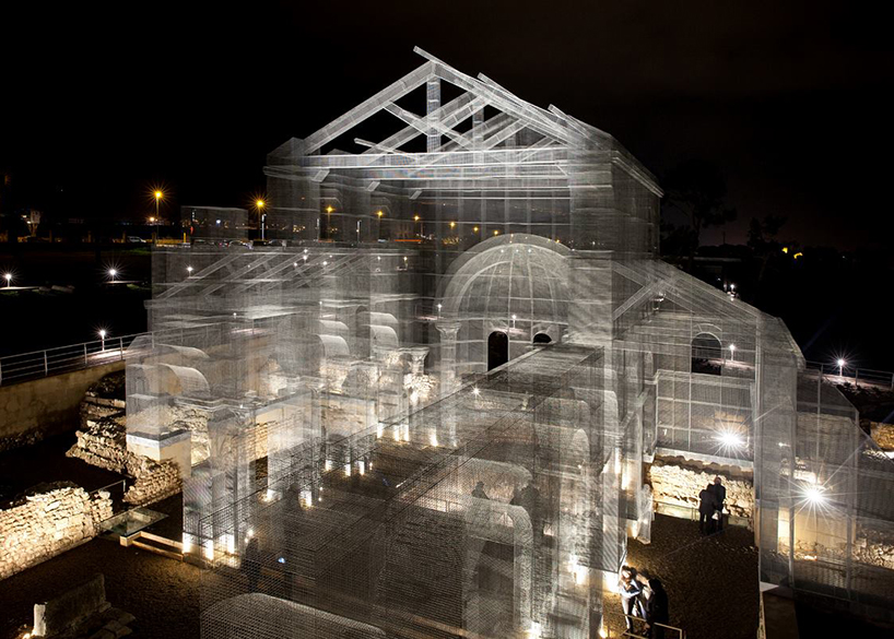 edoardo tresoldi resurrects archeological remains in puglia using wire mesh