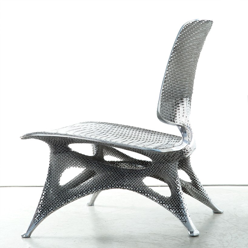 joris laarman lab 3D printed aluminum gradient chair