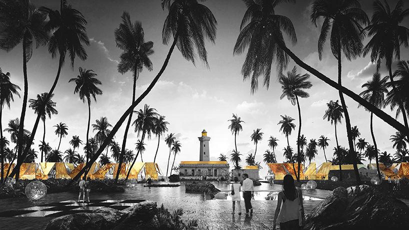 JGCH adapts lighthouse fresnel lens into resort concept