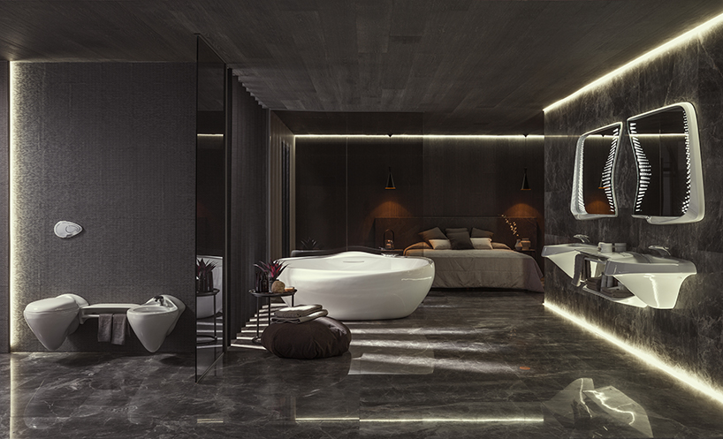 zaha hadid vitae, a bathroom collection for porcelanosa