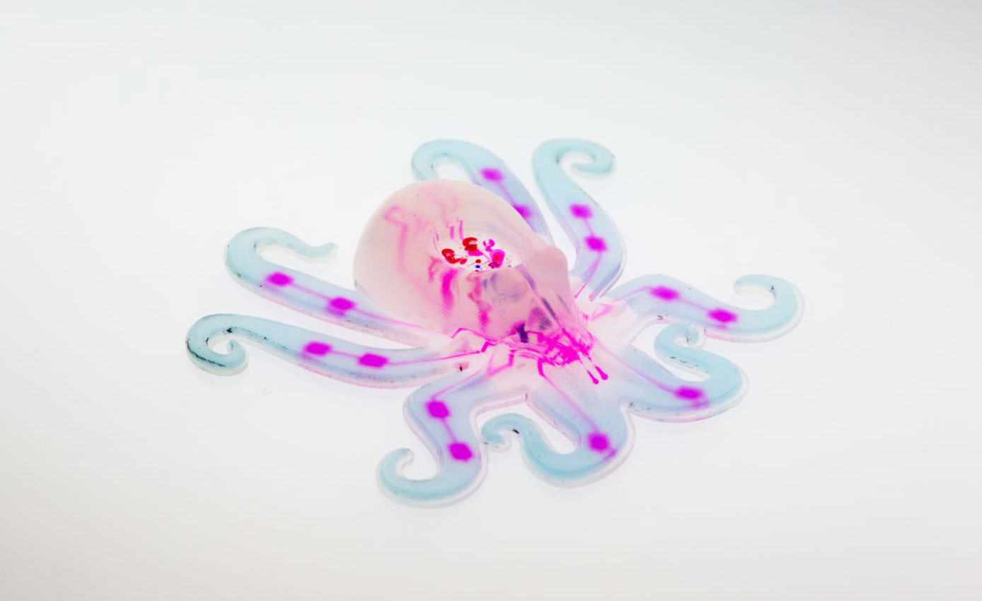harvard 3d printed octopus robot octobot
