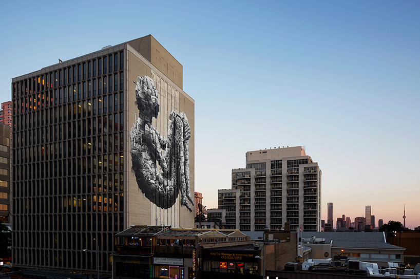 phlegm's enormous toronto mural breathes new life into the city