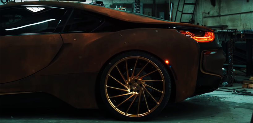 rusted-out BMW i8 is ready for the post-apocalyptic era