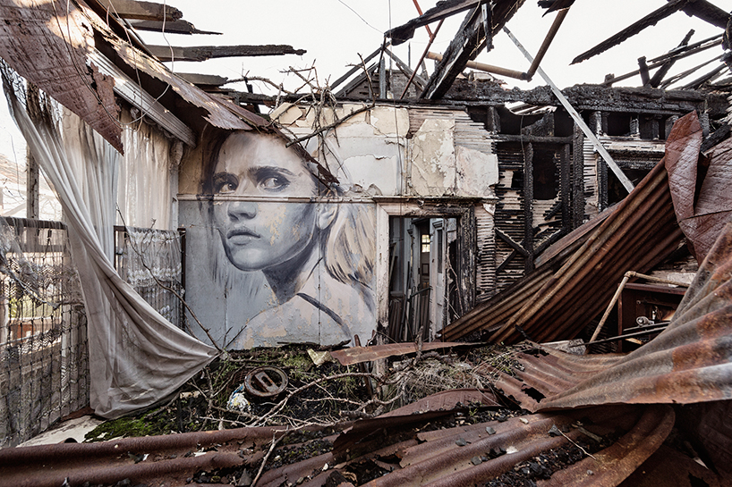 rone's murals of beautiful women haunt wrecked buildings