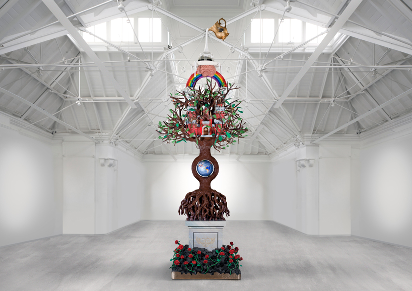 studio job installs ornamented tree of life at OMA's faena forum