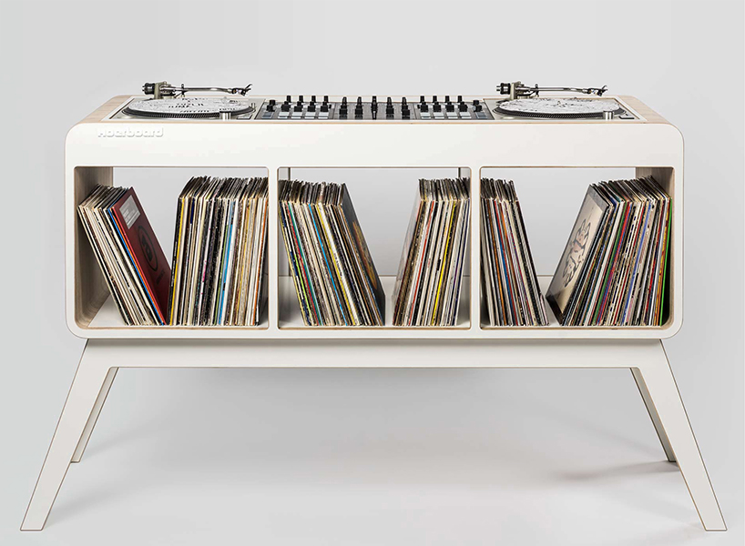 hoerboard's Com.Four DJ stand combines retro design with storage space