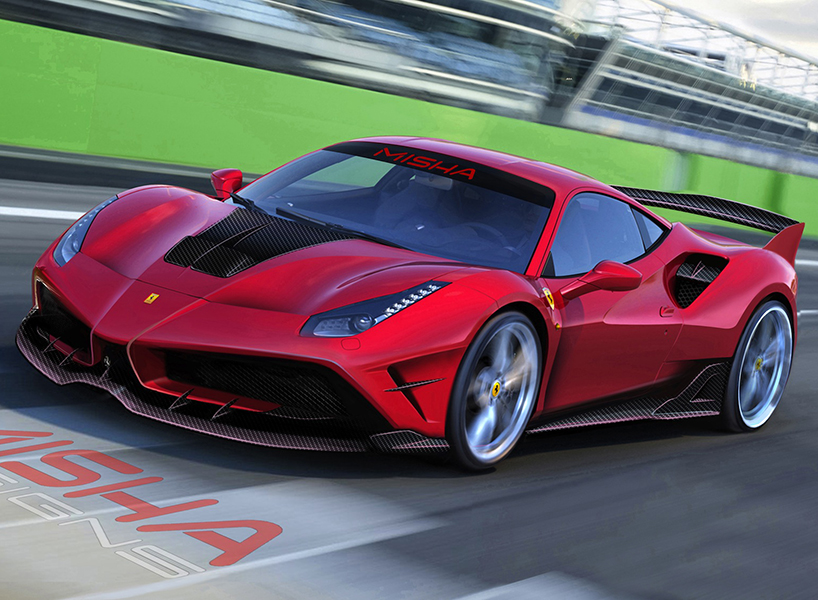 californian tuner redresses the ferrari 488 in a carbonfiber suit