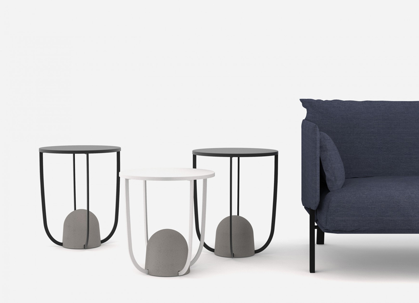 alain gilles W8 table for is balanced with gray sandstone