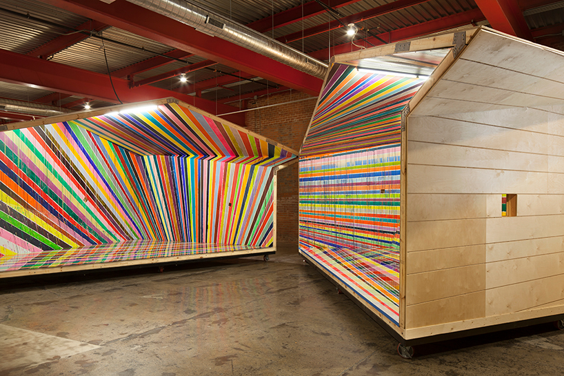 gelpi projects constructs an 'inhabitable painting' pavilion