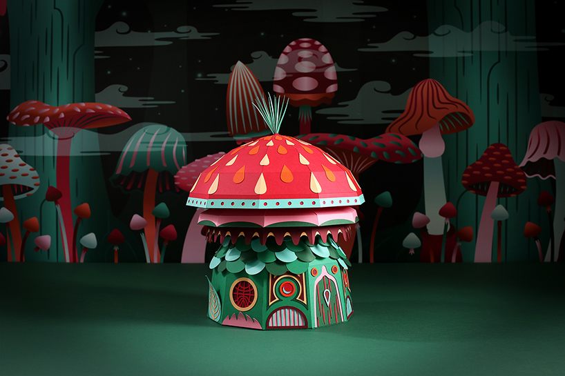 zim & zou crafts a paper woodland wonderland for Hermès windows in dubai