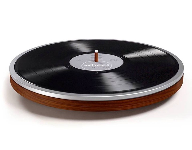 miniot's wheel is a record player that's minimalist and modern